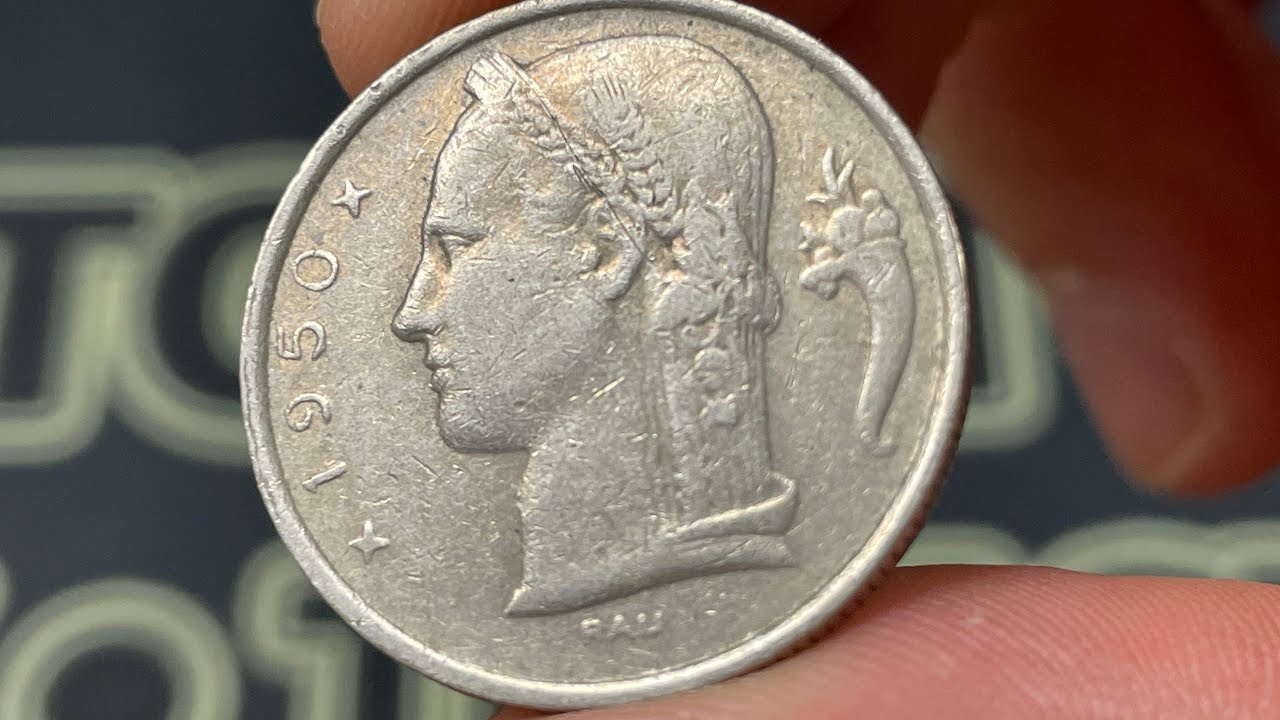 1950 Belgium 5 Francs Coin • Values, Information, Mintage, History, and ...