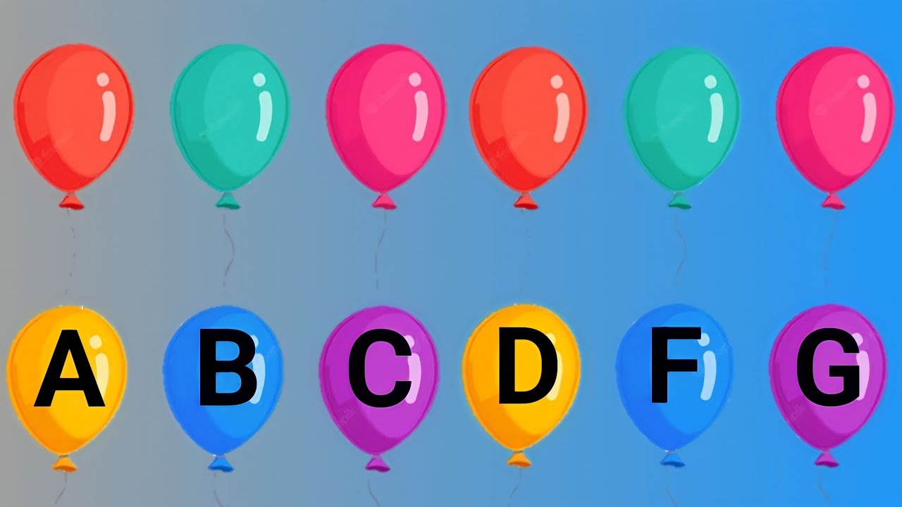 balloon popping and learn ABCD...#balloon #learnabc #kids - YouTube