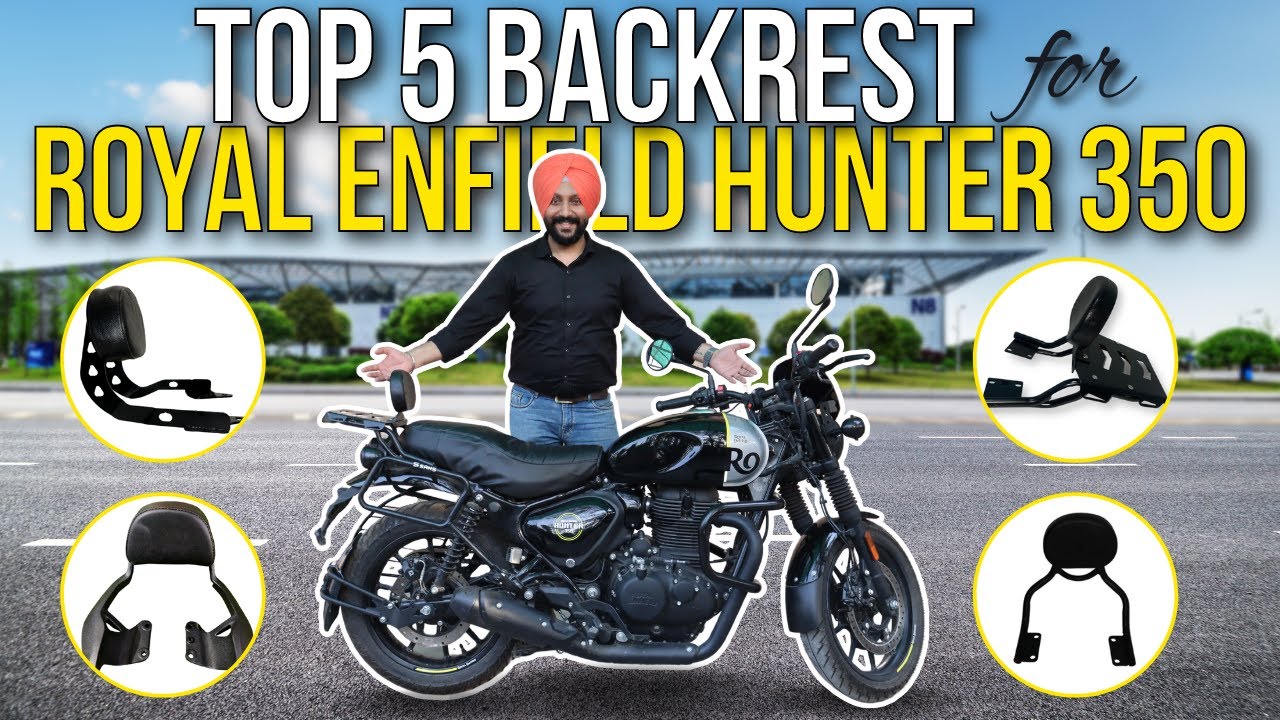 TOP 5 BACKREST for Royal Enfield Hunter 350 at Sans Classic Parts - YouTube