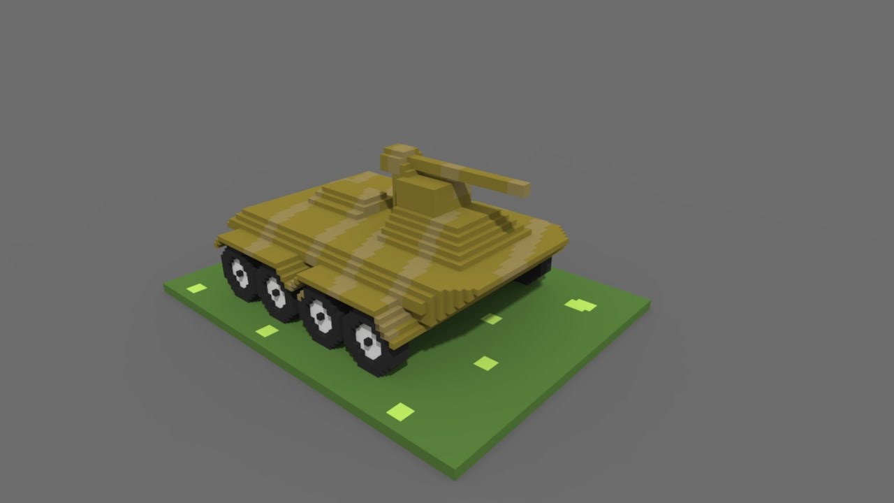 Simple Military Vehicle - Magica Voxel | TimeLapse | MadFireOn | - YouTube