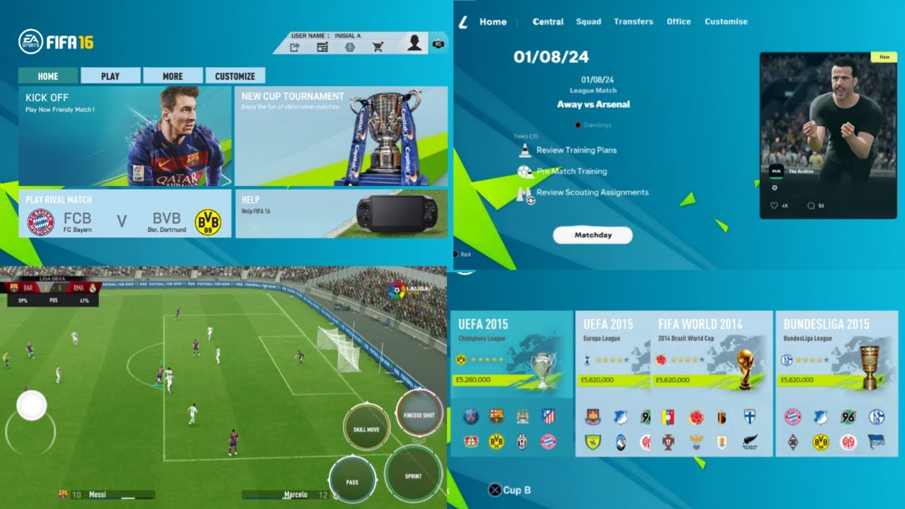 FIFA 16 MOBILE ANDROID OFFLINE SIMILAR TO PS5 HAVE CAREER MODE ALL ...