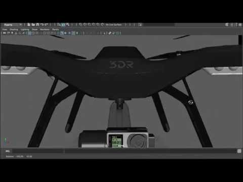 3dr Solo Drone CG Animation -- Prep for RIgging