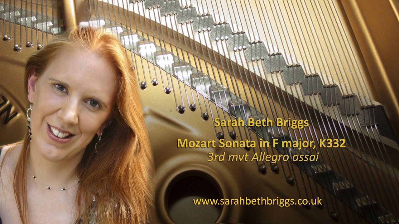 Mozart Sonata in F, K332. 3rd mvt Allegro assai - played by Sarah Beth ...