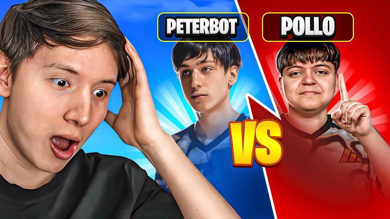 Duelo de Titanes en Fortnite: PETERBOT VS POLLO | REACCION A LAS ...