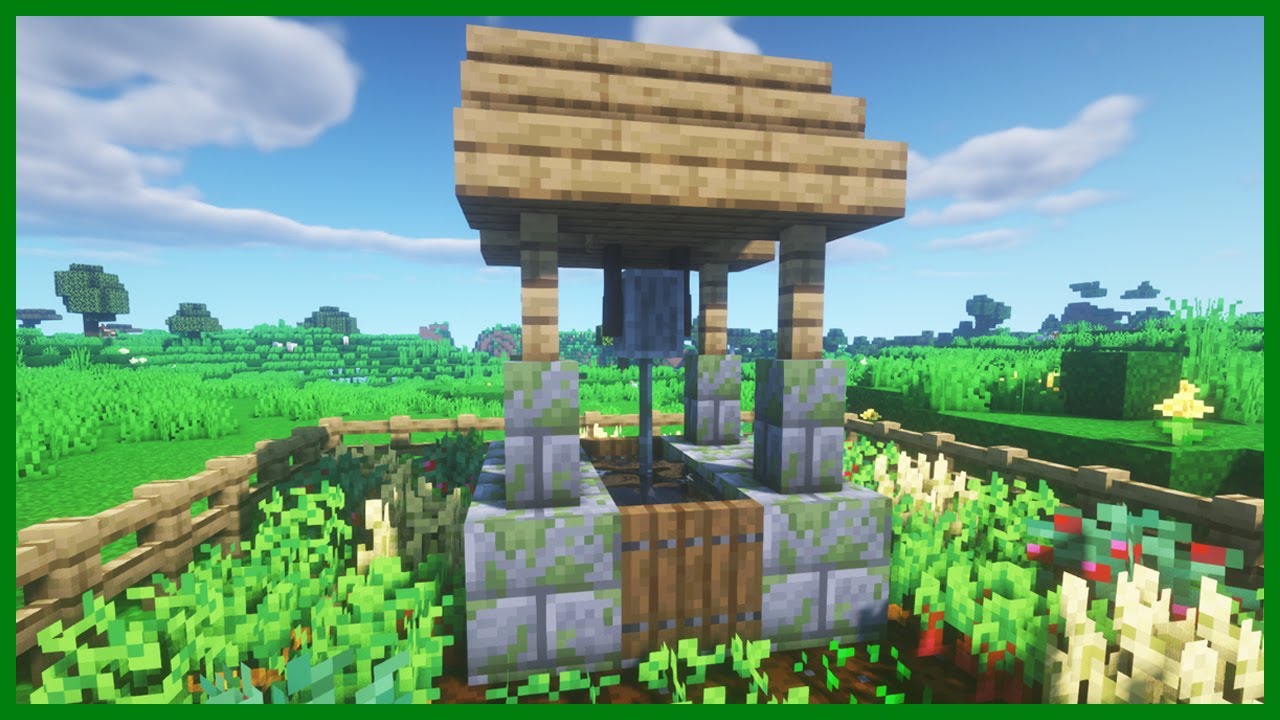 MINECRAFT - COME FARE UN POZZO FUNZIONANTE - YouTube