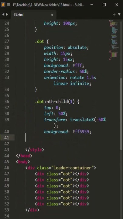 Colorful Dots Loader #cssanimation #htmlcss #cssloader - YouTube