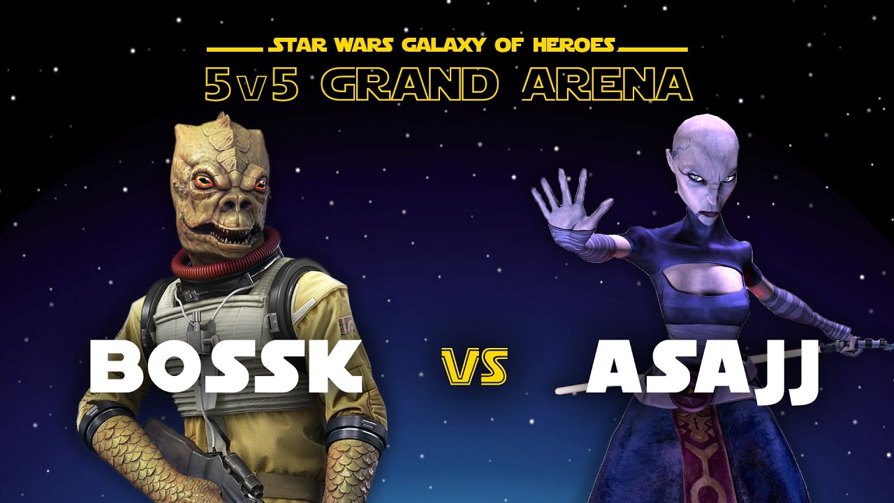 5v5 - Bossk vs Asajj Nightsisters | SWGOH GAC NS Counters - YouTube