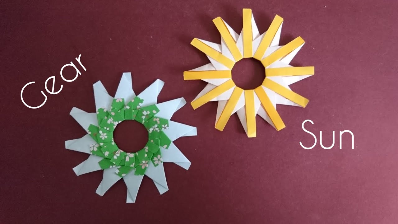 Origami Sun Star/ Gear / Wheel 折纸太阳 / 齿轮 - YouTube