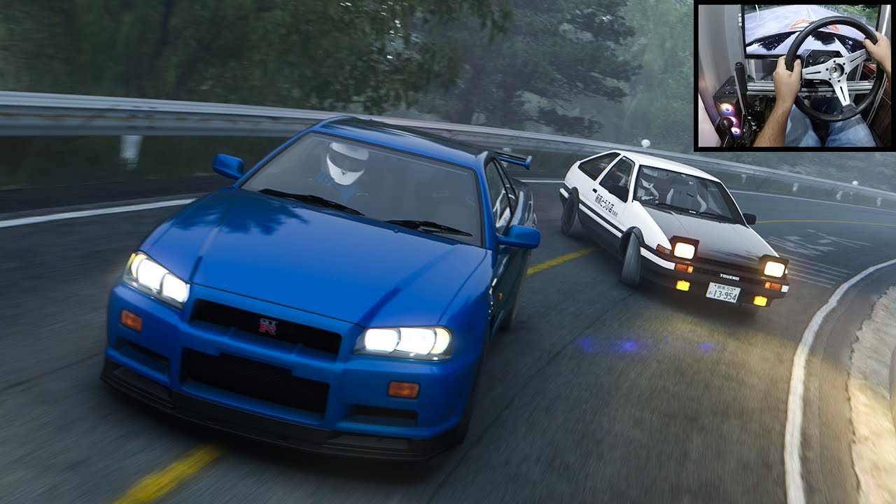 Nissan R34 GTR vs Toyota AE86 - Assetto Corsa Touge Battle!! | (CAMMUS ...
