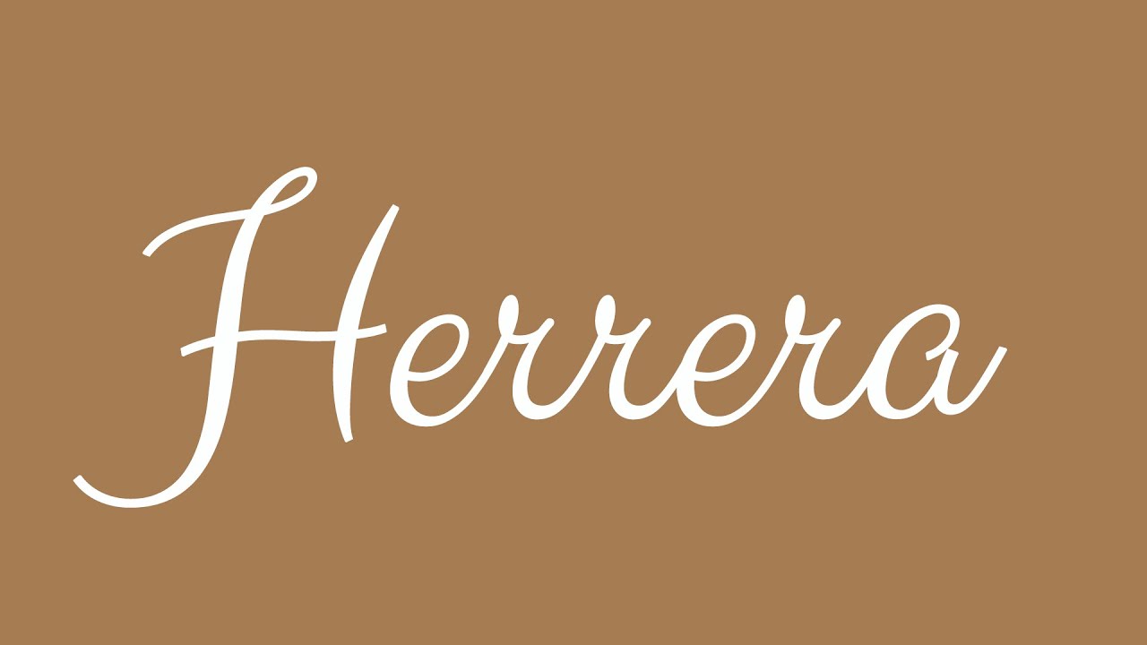 Learn how to Sign the Name Herrera Stylishly in Cursive Writing - YouTube