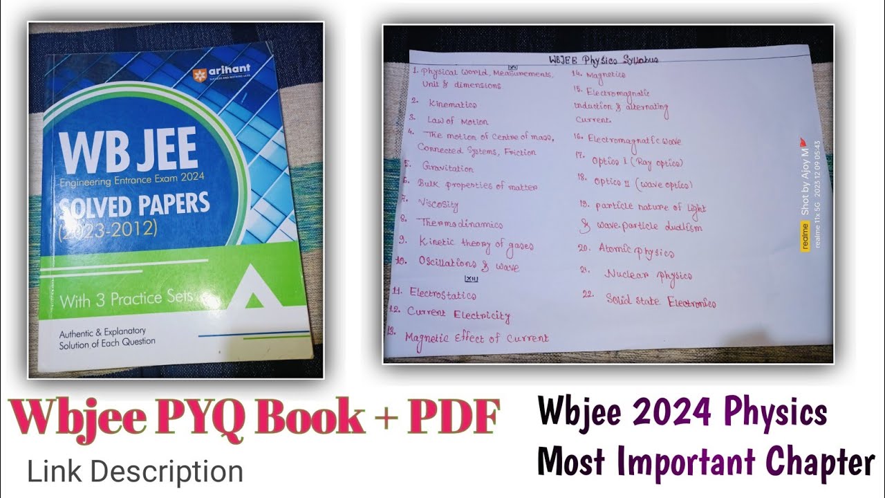 Wbjee 2024 Preparation Book। Wbjee book + PDF। wbjee 2024 10 most ...
