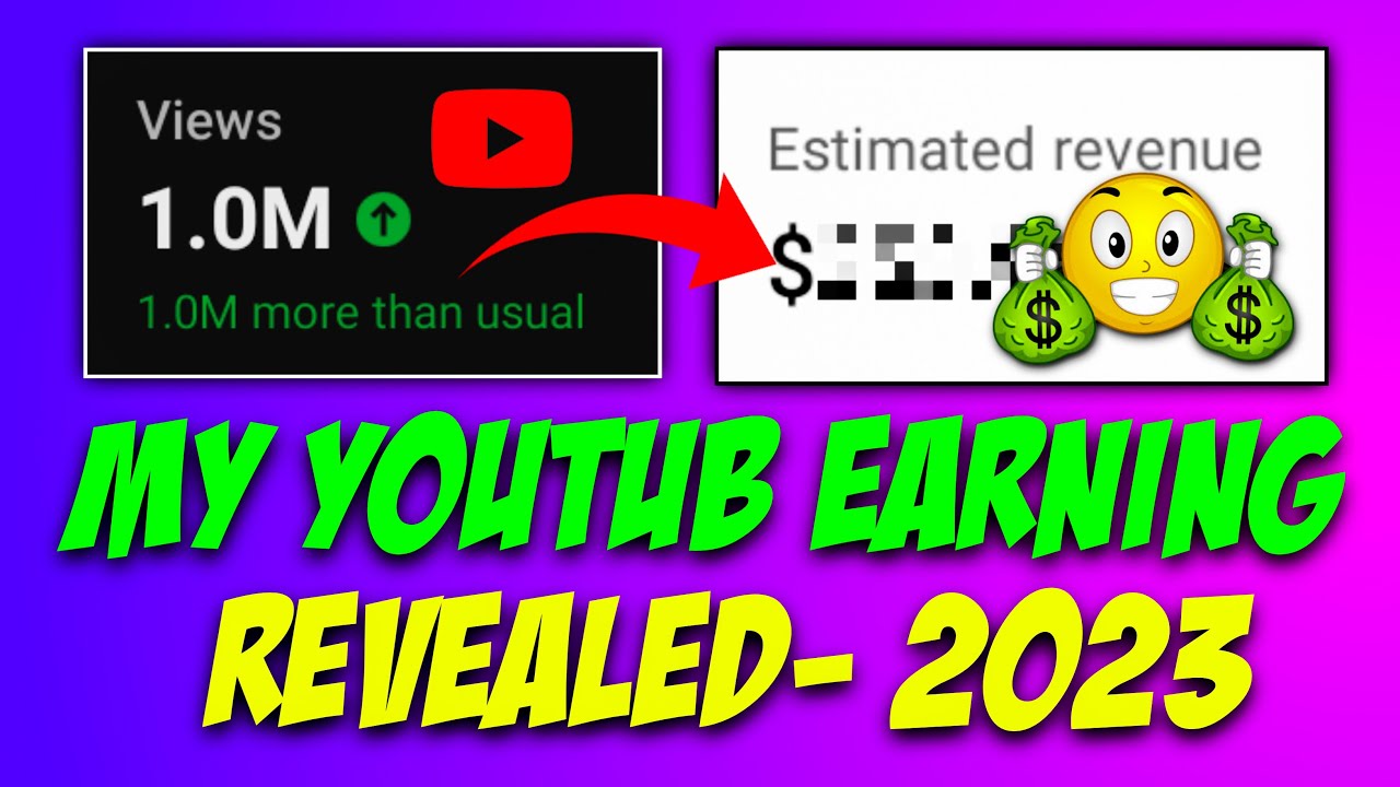 1 Million Views Earning Revealed 🤑 how much youtube pays for 1 million views 😍 youtube video ...