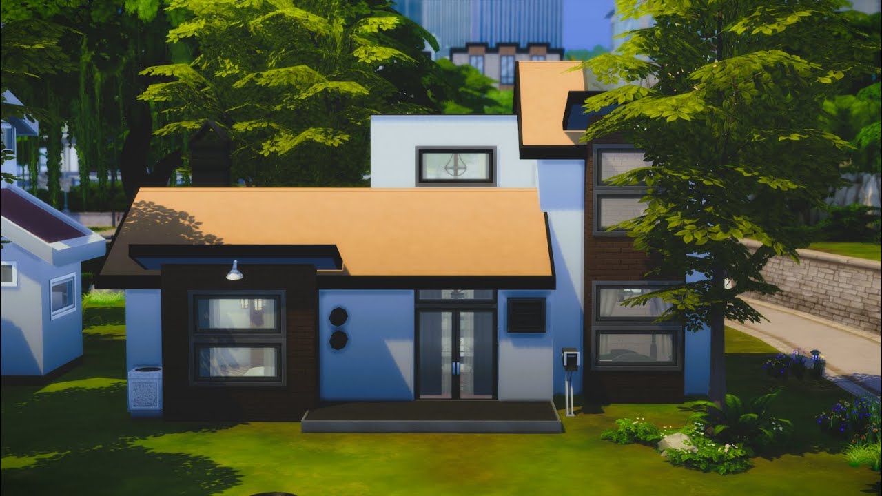 심즈4 건축:The Sims4 Building House 20X15 (No cc) - YouTube
