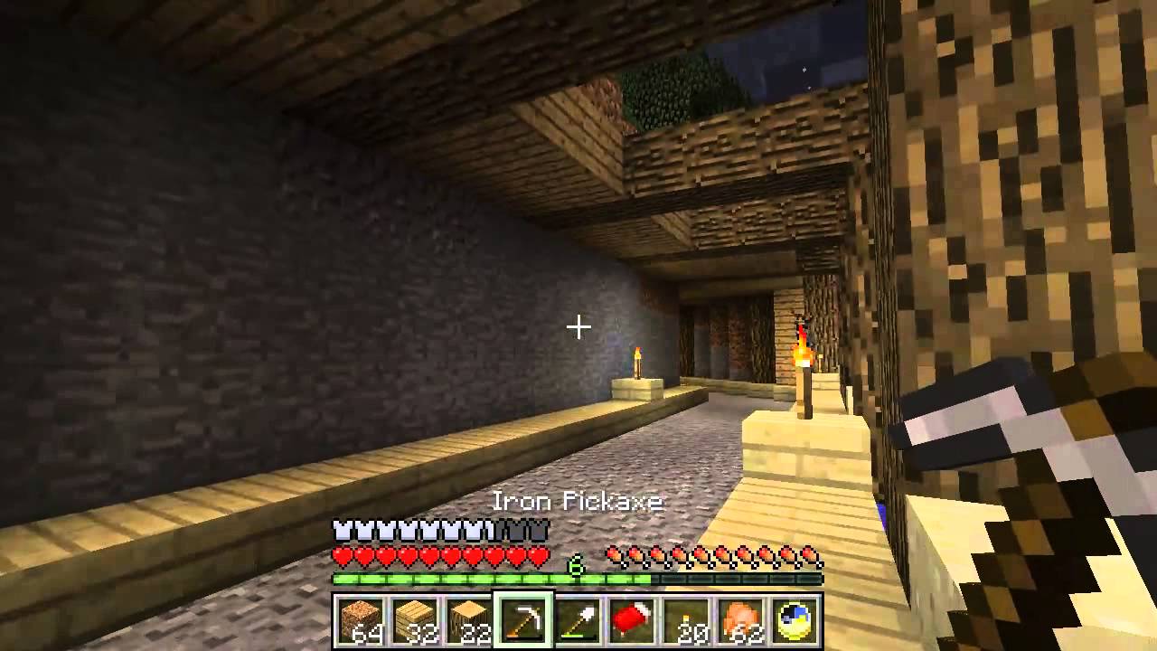 Minecraft: Retaining Wall part 3 2014-06-23b - YouTube