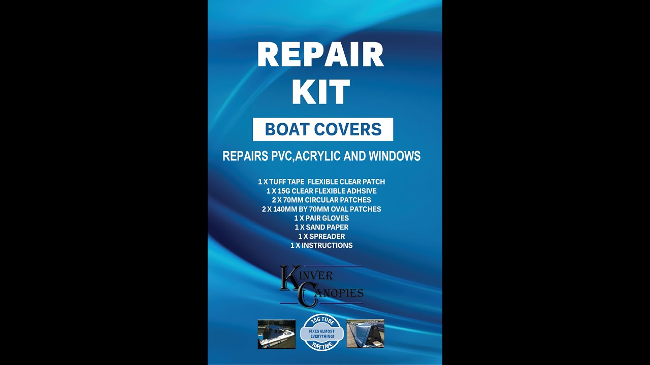 KINVER CANOPIES BOAT COVER REPAIR KIT - YouTube