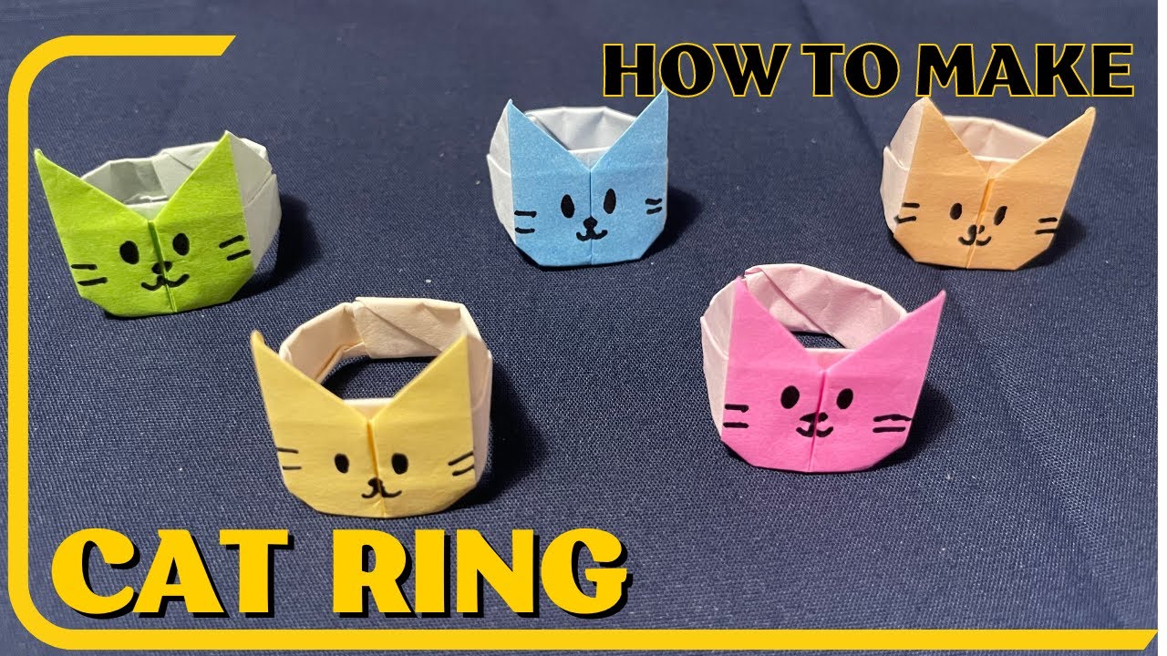 【Origami】How To Make Cat Ring - YouTube