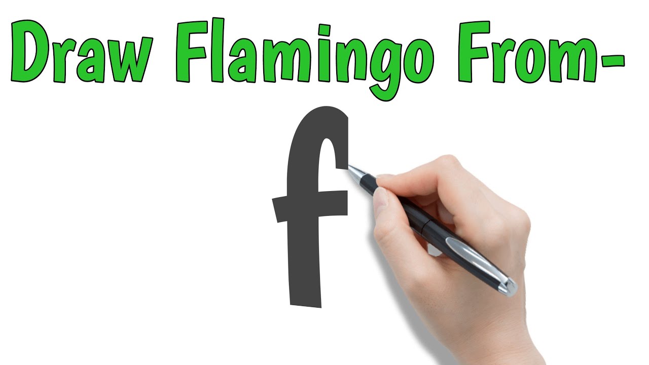 How To Draw a Flamingo From Letter f - YouTube