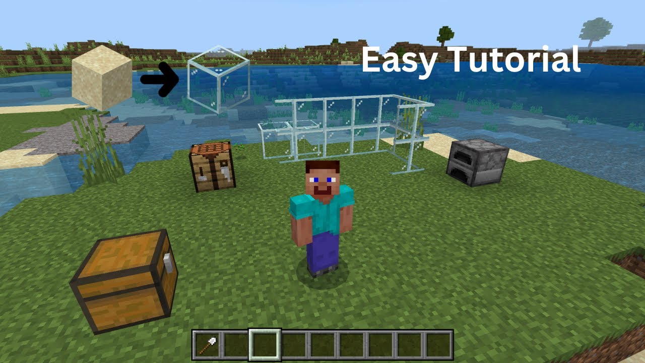 How to make Glass in Minecraft - YouTube