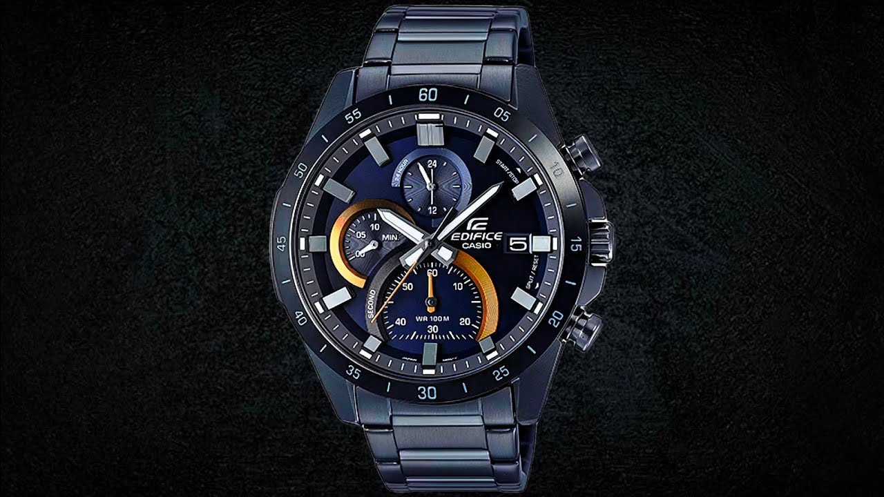 Edifice Casio Chronograph Analog Deep Blue Dial Men's Watch - YouTube