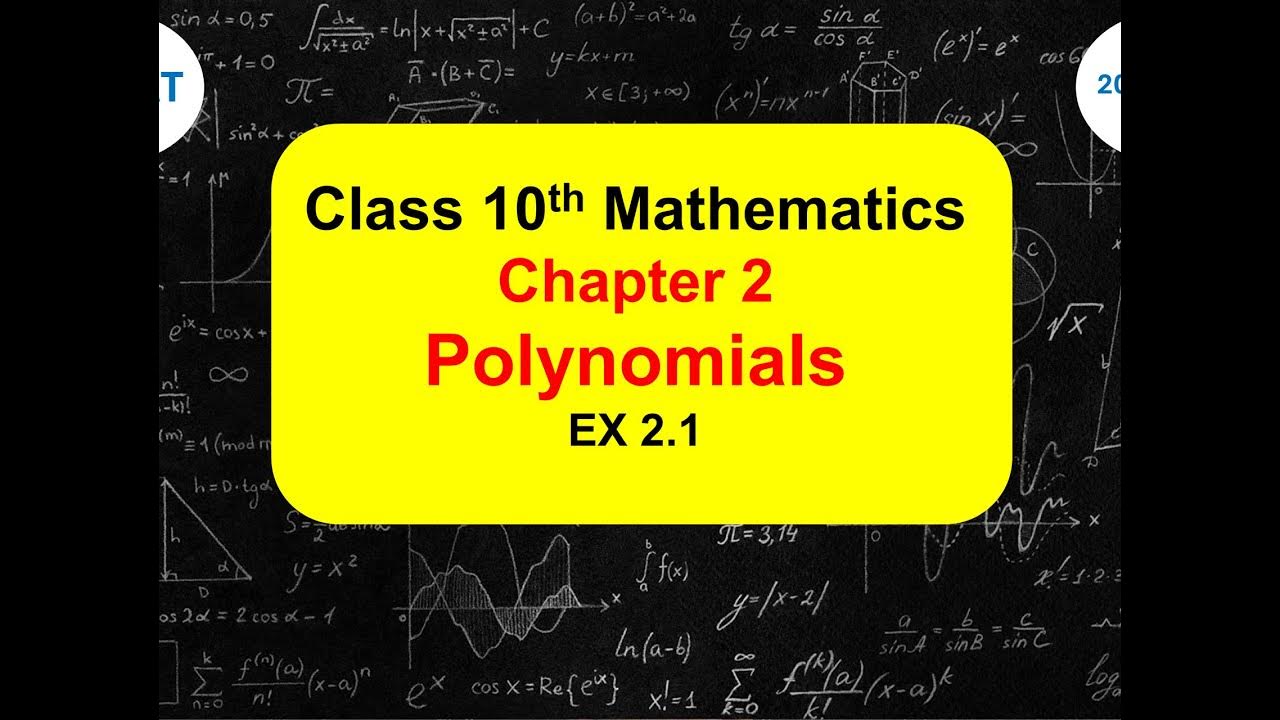EX 2.1 Polynomials| Class 10th Maths| Chapter 2 - YouTube