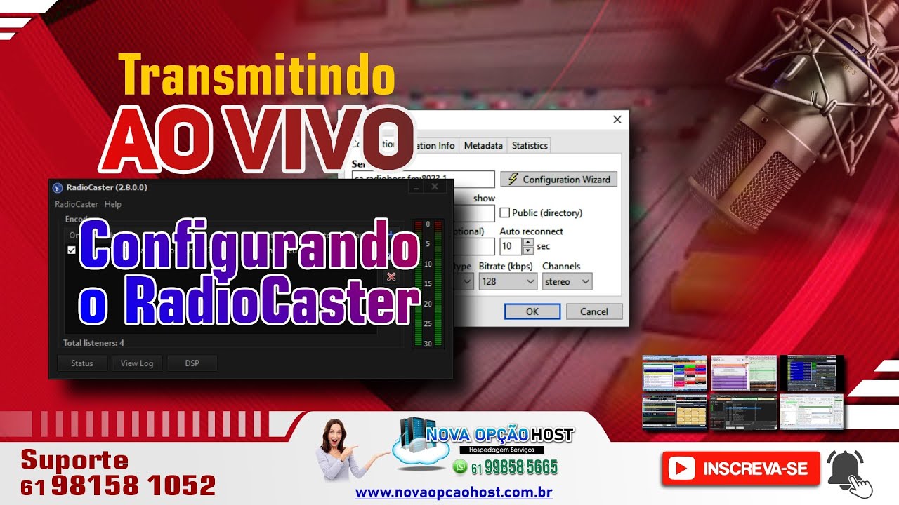 Transmitindo ao vivo e configurando o RadioCaster - YouTube