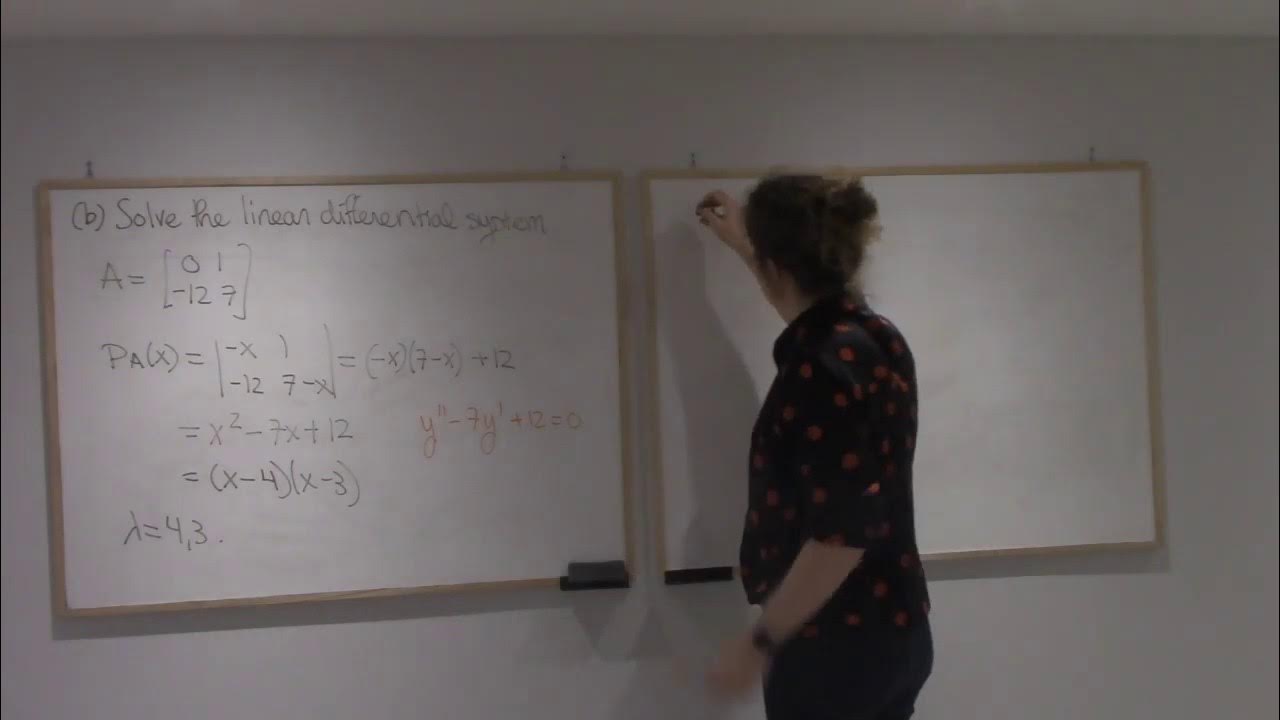 10.4 How to solve a quadratic differential equation using diagonalization - YouTube