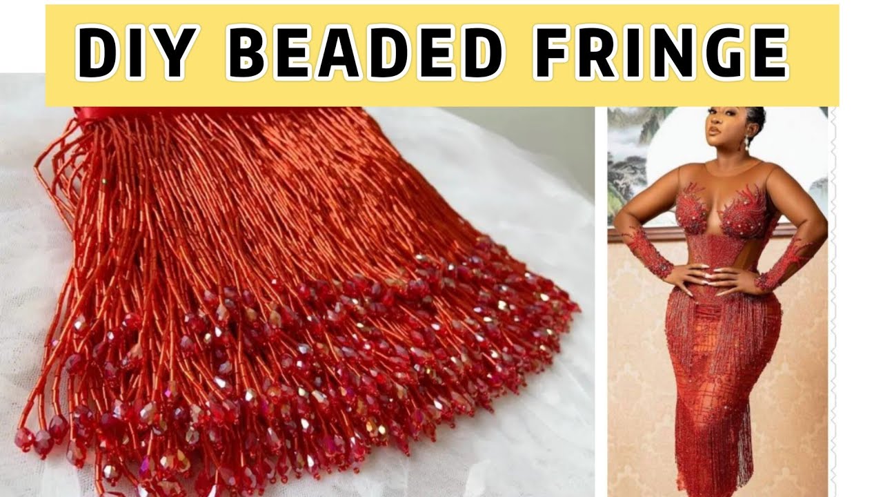 HOW TO MAKE BEADED FRINGE - YouTube