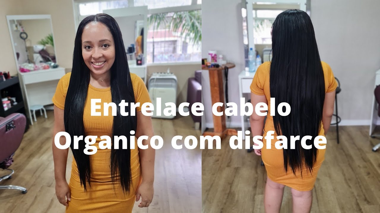 Entrelace liso com disfarce cabelo orgânico - YouTube