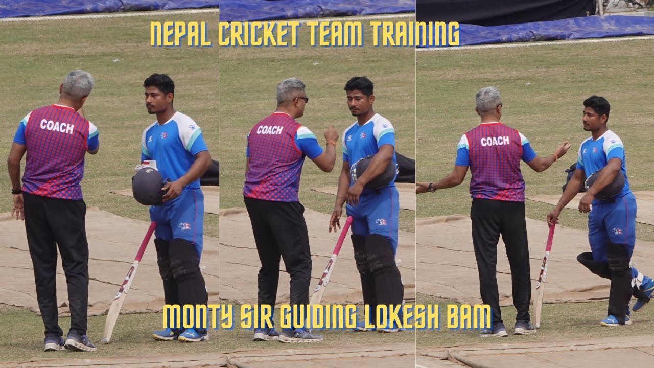Nepal Cricket Team Training for ICC League 2 | Monty Sir Coach Lokesh ...