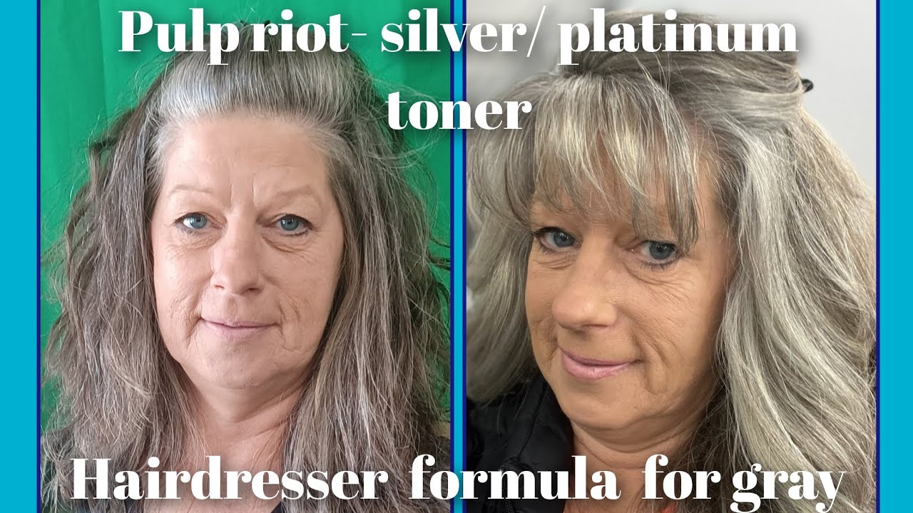 makeover color on Stacey,foil hilights gray/silver toner by Pult riot😁 ...