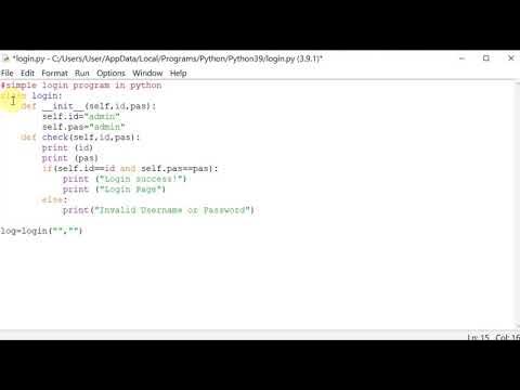 simple login program in python - YouTube