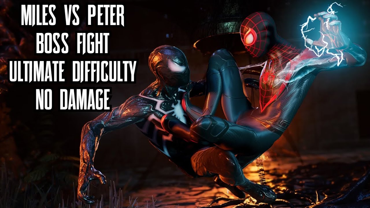 Miles Morales Vs Peter Boss Fight No Damage Ultimate Difficulty ...