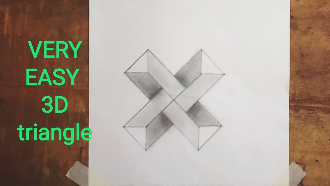Very easy 3D triangle || drawing and the most popular || online very ...
