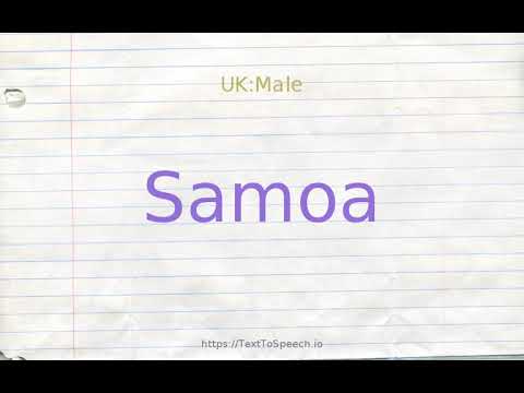 How to pronounce samoa - YouTube