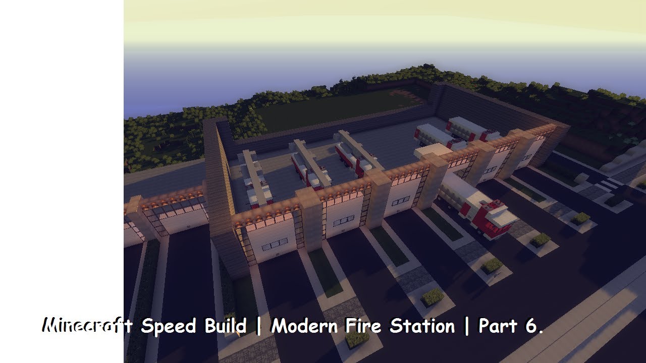 Minecraft Speed Build | Modern Fire Station | Part 6 - YouTube
