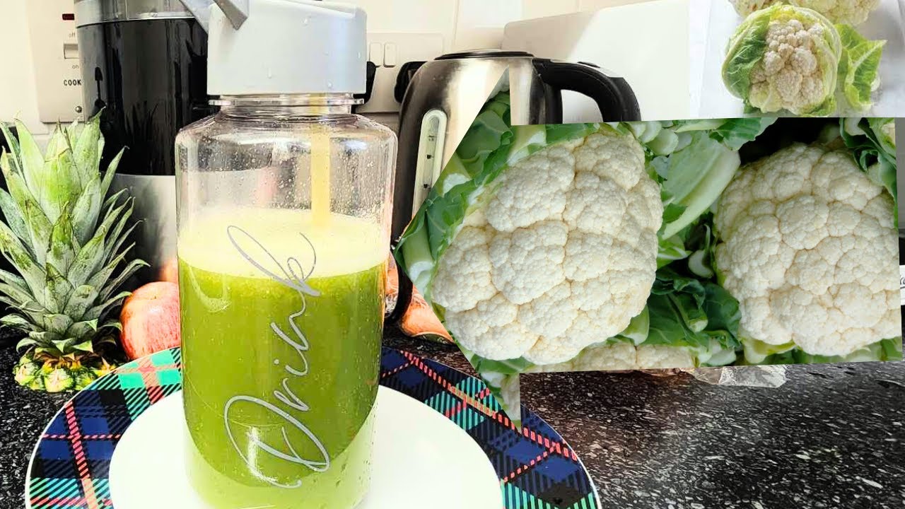 BEST MORNING JUICE DRINK // DIY Cauliflower Pineapple Ginger Juice ...