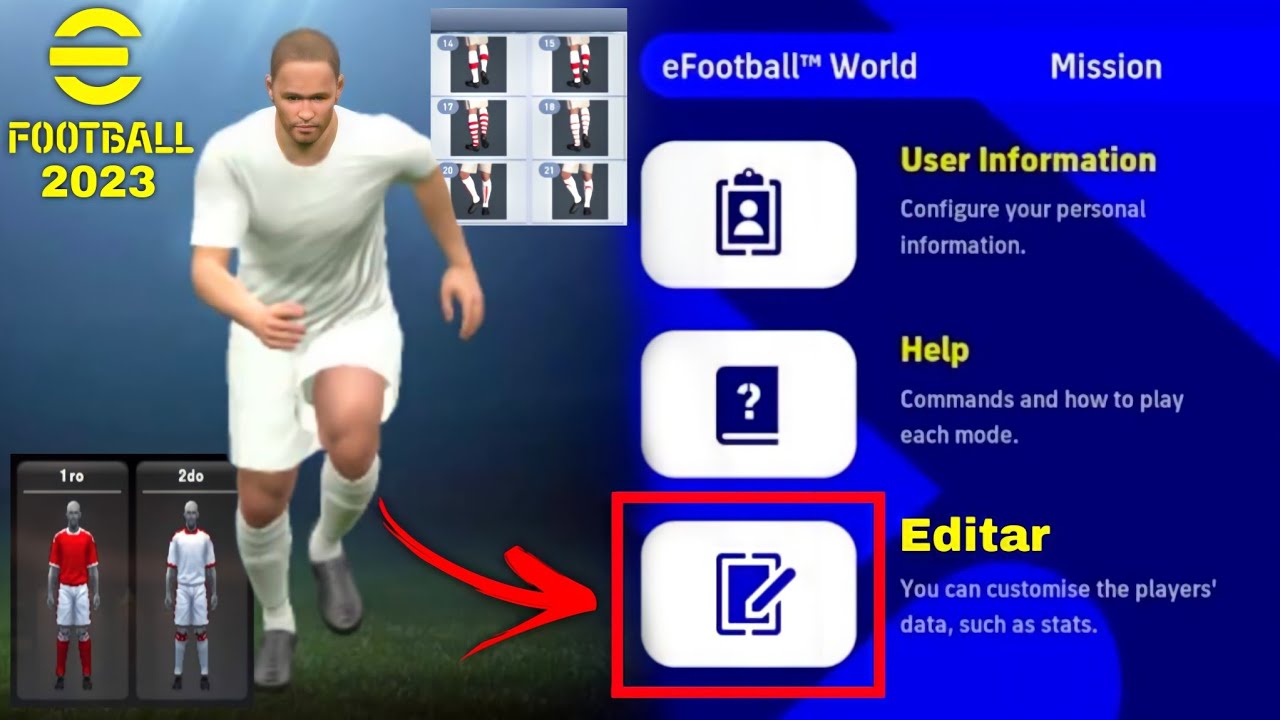 ÚLTIMO MINUTO!🚨NUEVO MODO "EDITAR" en eFOOTBALL 2023 MOBILE🔥PERSONALOZAR JUGADORES, DATOS y ...