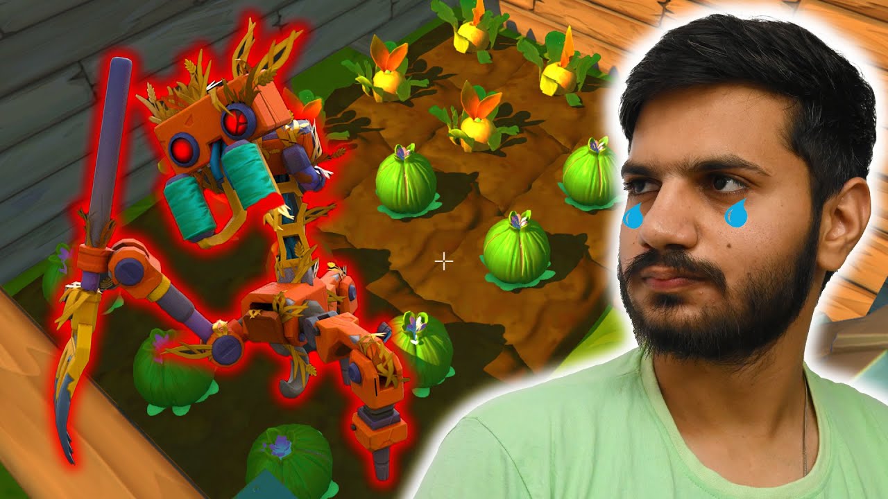 Haybot destroyed my small farm | scrap mechanic part 2 - YouTube