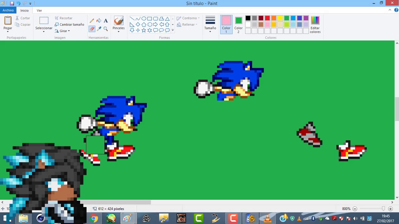 Sprite Art - Sonic SSB4 Run [NO EFFECT] | ColdFan - YouTube