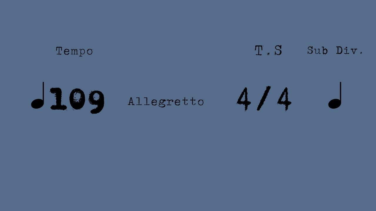 METRONOME - 109 BPM ALLEGRETTO - YouTube
