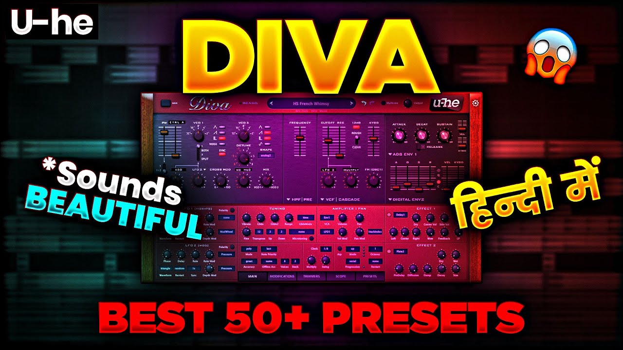 U-He Diva - Best 50 Presets, Beautiful Sounds and more... - YouTube