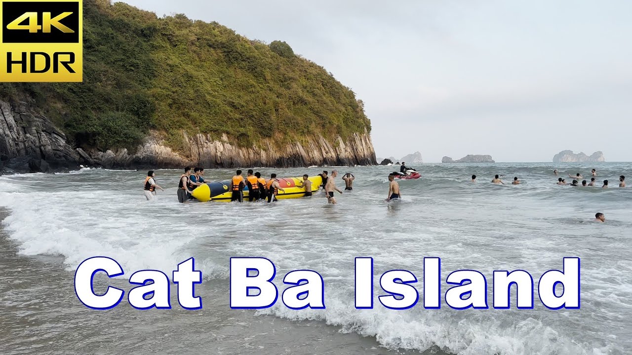 4K HDR | Walking Cat Co Beach in Cat Ba Island | Best Beach in the ...