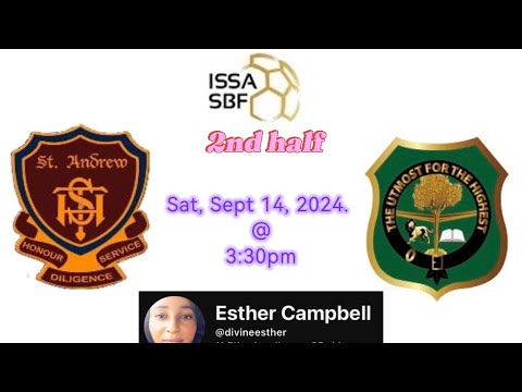 Staths vs Calabar High, school boy football, manning cup 2024 2nd half ...