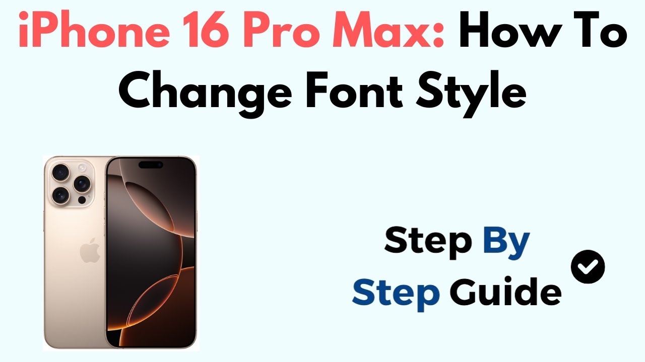 iPhone 16 Pro Max/16 Pro: How To Change Font Style - YouTube