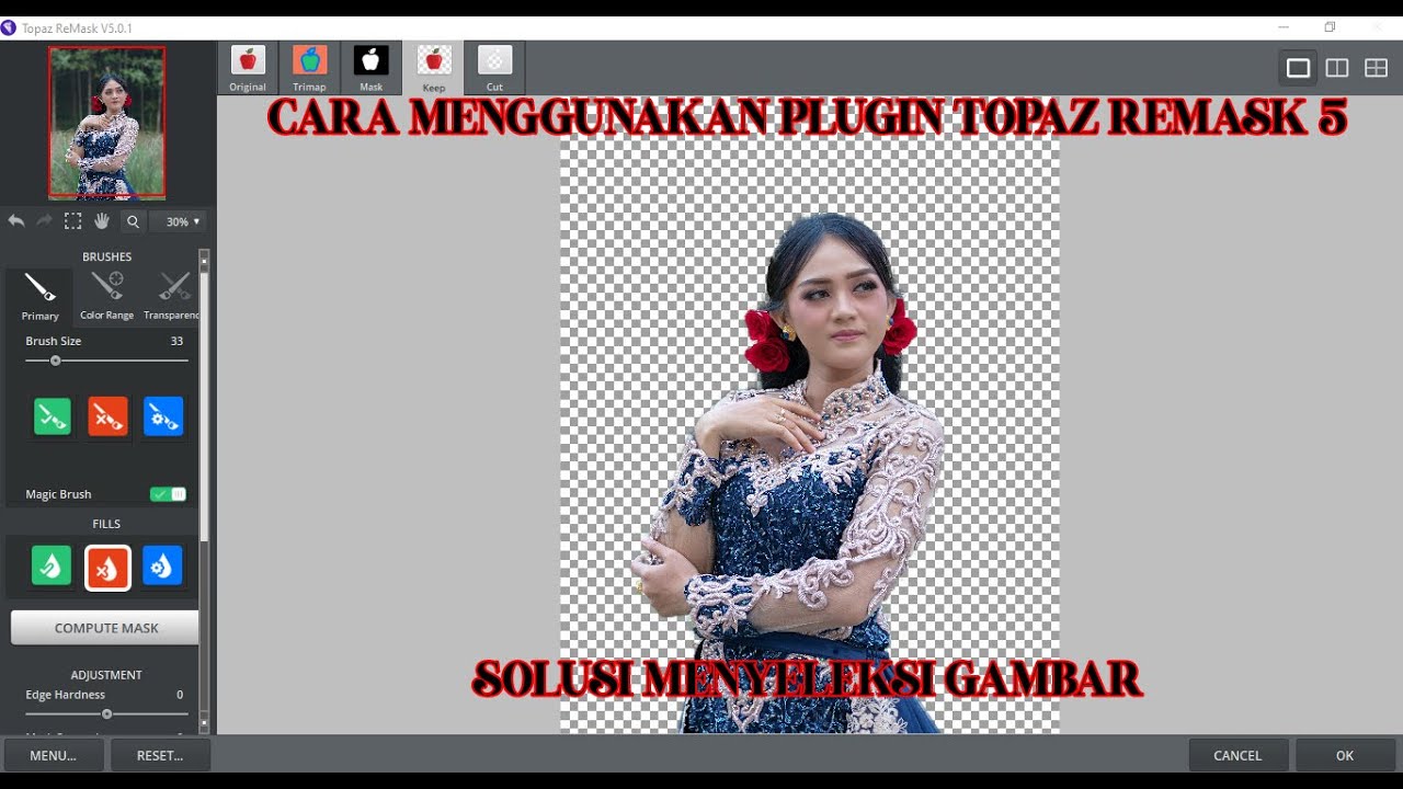 CARA MENGGUNAKAN PLUGIN TOPAZ REMASK 5 DI PHOTOSHOP - YouTube