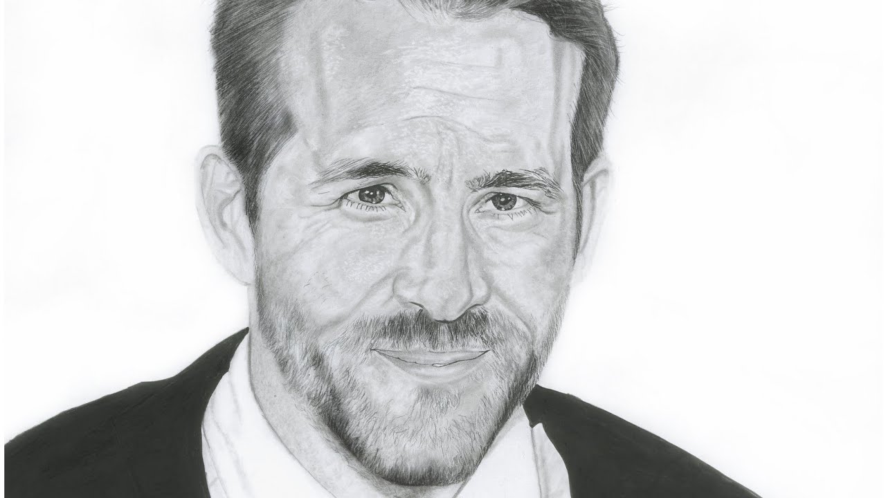 How to draw a realistic face - RYAN REYNOLDS - YouTube