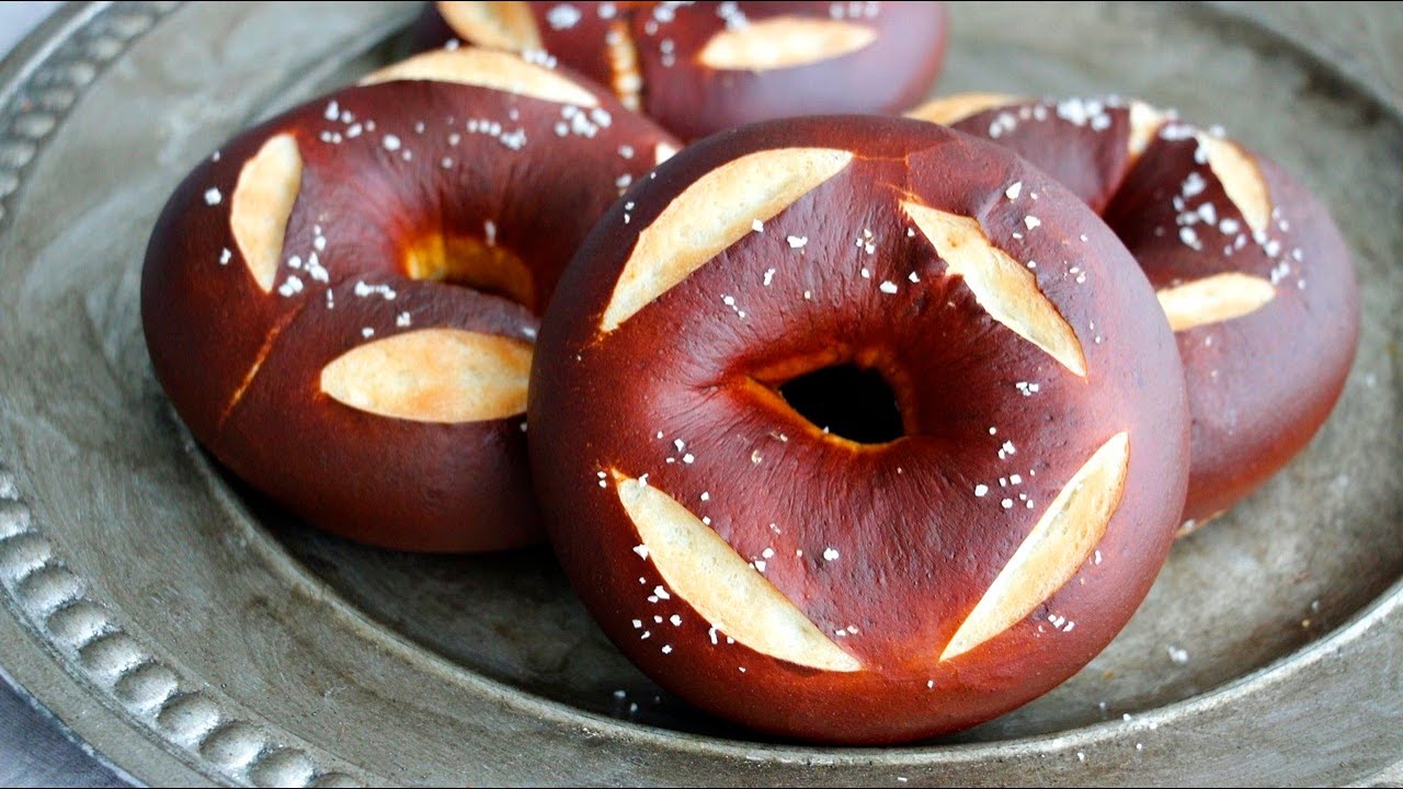 Sub) 손반죽) 쫄깃한 프레즐 베이글 : 브레첼 베이글 만들기 : Pretzel bagel : ベーグル｜Brechel ...