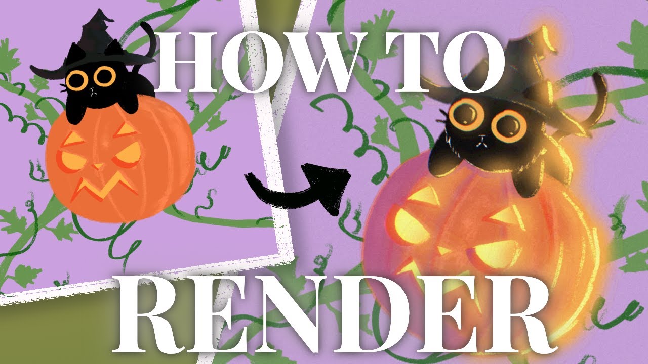 How I render illustrations | Art Tutorial - YouTube