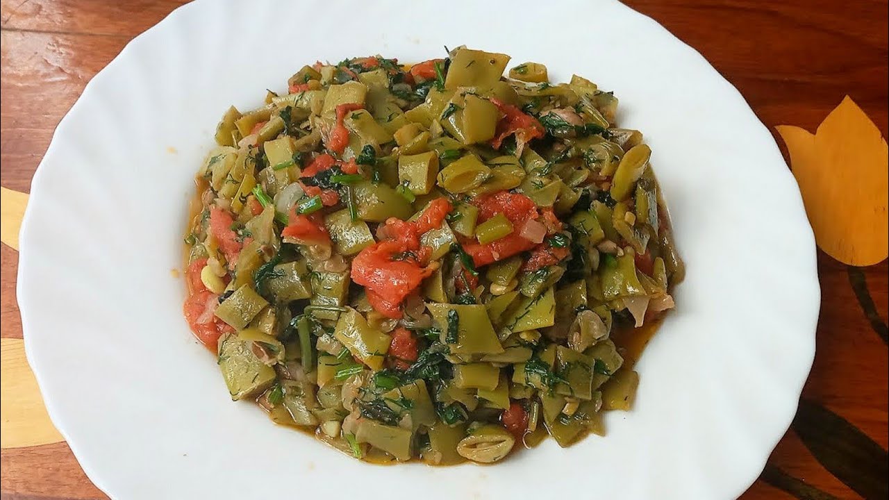 Green beans with tomato | Ən dadlı lobya resepti. Yaşıl lobya ...