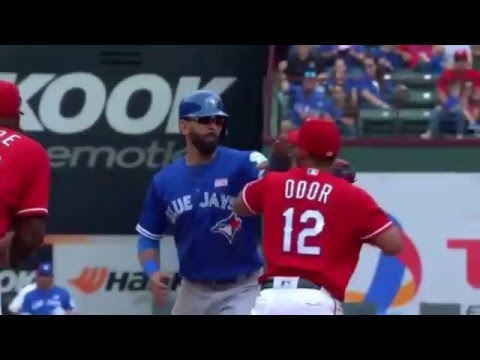 Rougned Odor Powerfull PUNCHES Jose Bautista in the FACE ( VIDEO ...